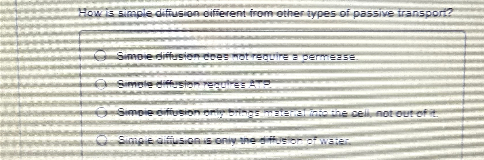 Solved How is simple diffusion different from other types of | Chegg.com