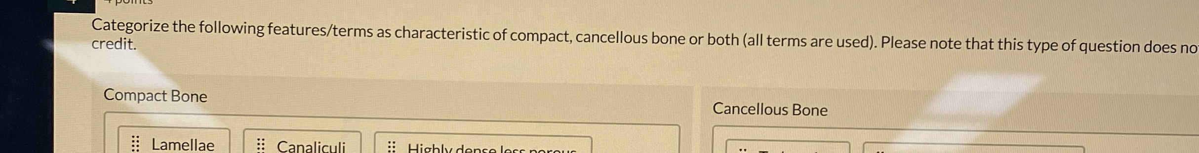 Solved Categorize the following features/terms as | Chegg.com