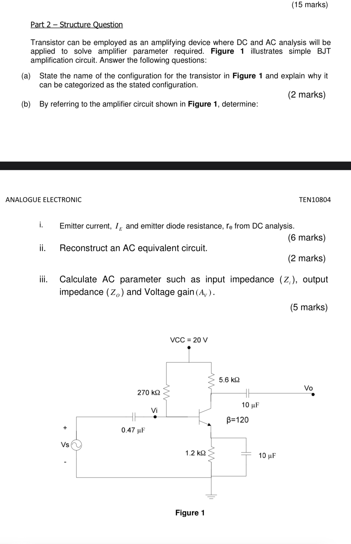Solved (15 ﻿marks)Part 2 - ﻿Structure QuestionTransistor can | Chegg.com