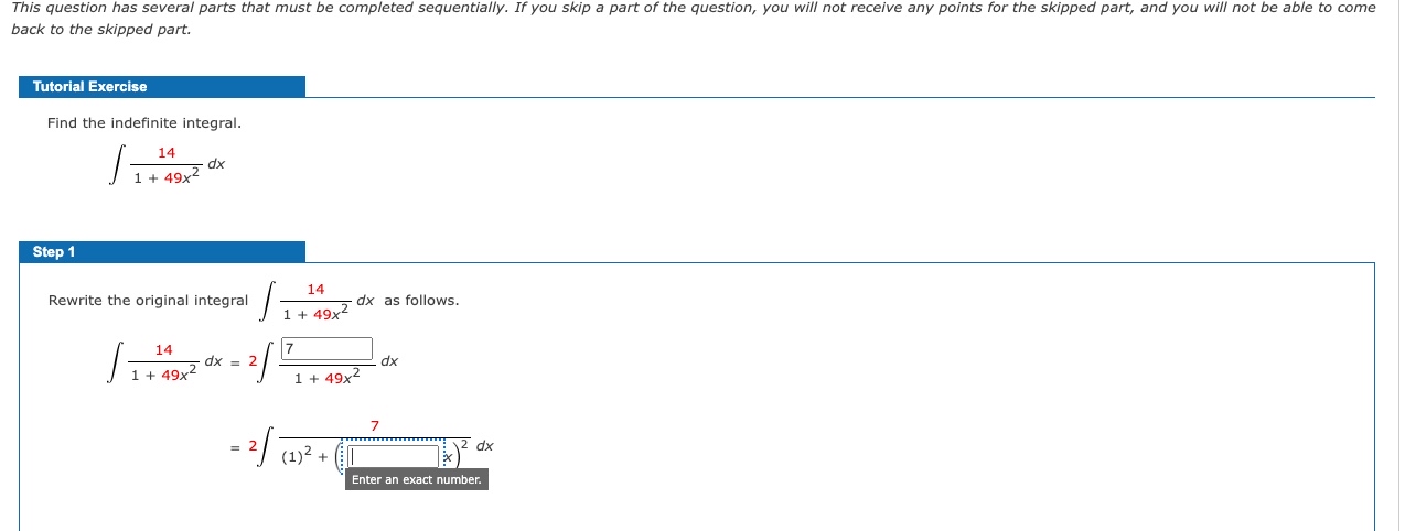 Solved back to the skipped part.Tutorial ExerciseFind the | Chegg.com