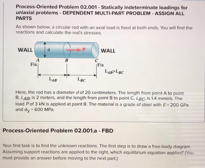 Solved Process-Oriented Problem 02.001 - Statically | Chegg.com