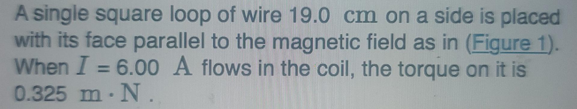 Solved A single square loop of wire 19.0 cm on a side is | Chegg.com