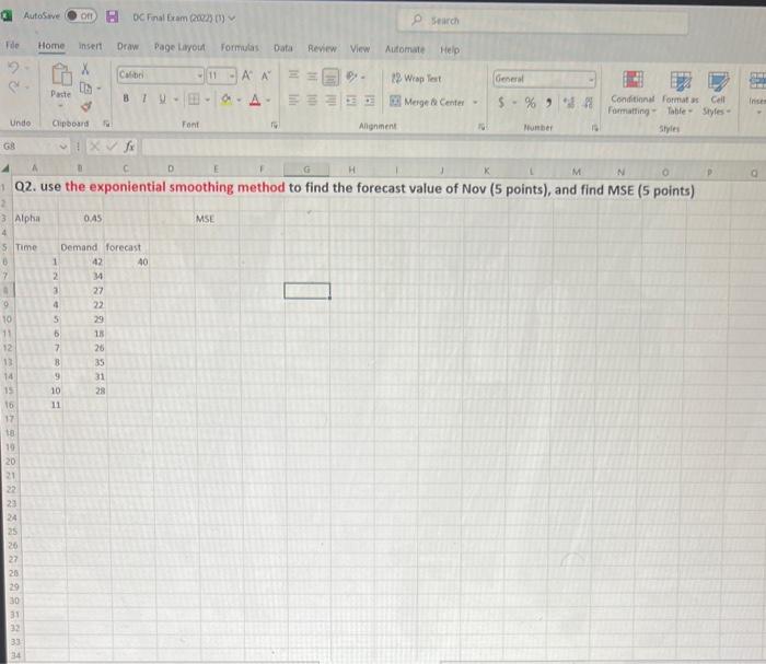 Solved Autosive oii) E oc Final Eram (awes o) v ρ seurch Ide | Chegg.com