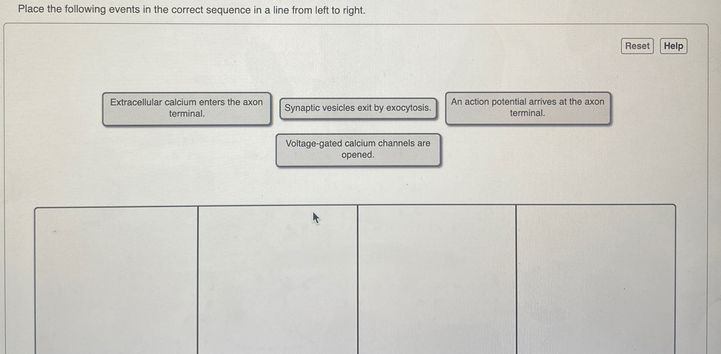 Place the following events in the correct sequence in | Chegg.com