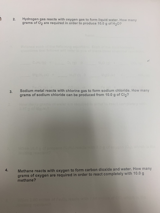 Solved Hydrogen gas reacts with oxygen gas to form liquid | Chegg.com