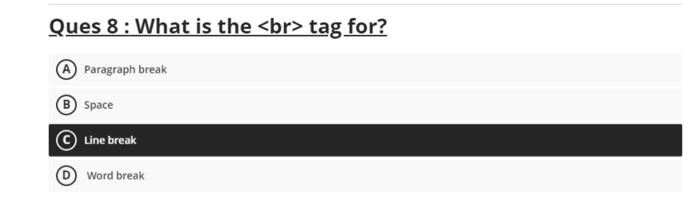 Solved Ques 7: Which tags are most commonly used by search | Chegg.com