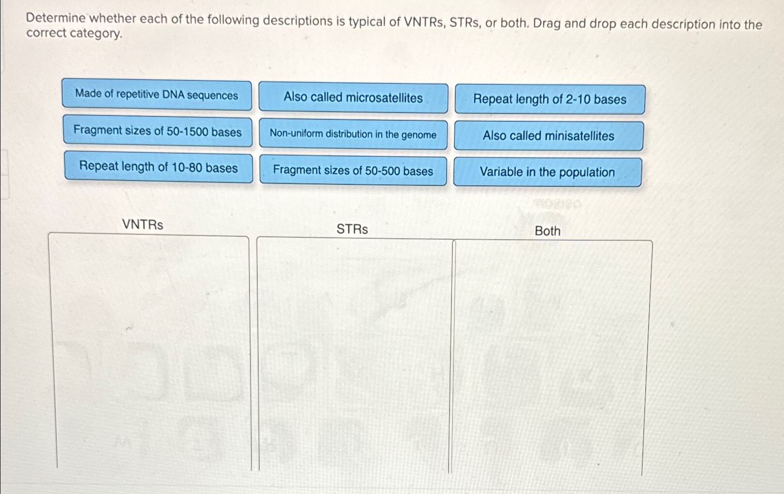 Solved Determine whether each of the following descriptions | Chegg.com