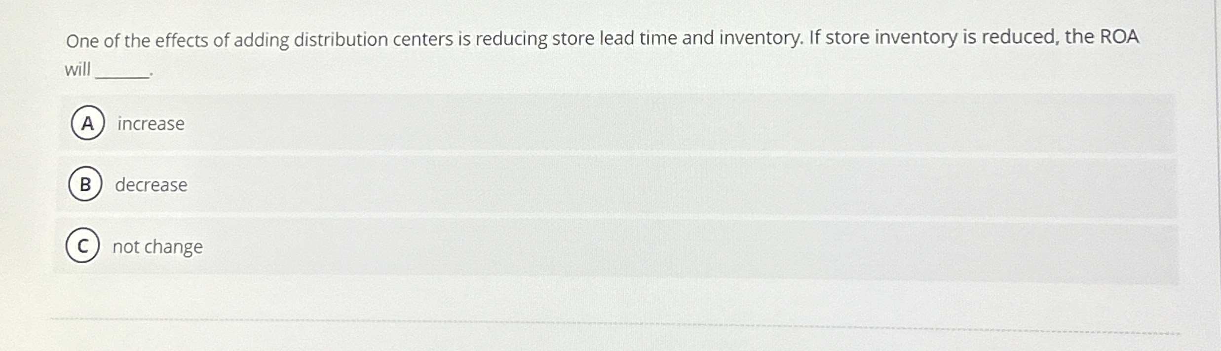Solved One of the effects of adding distribution centers is | Chegg.com