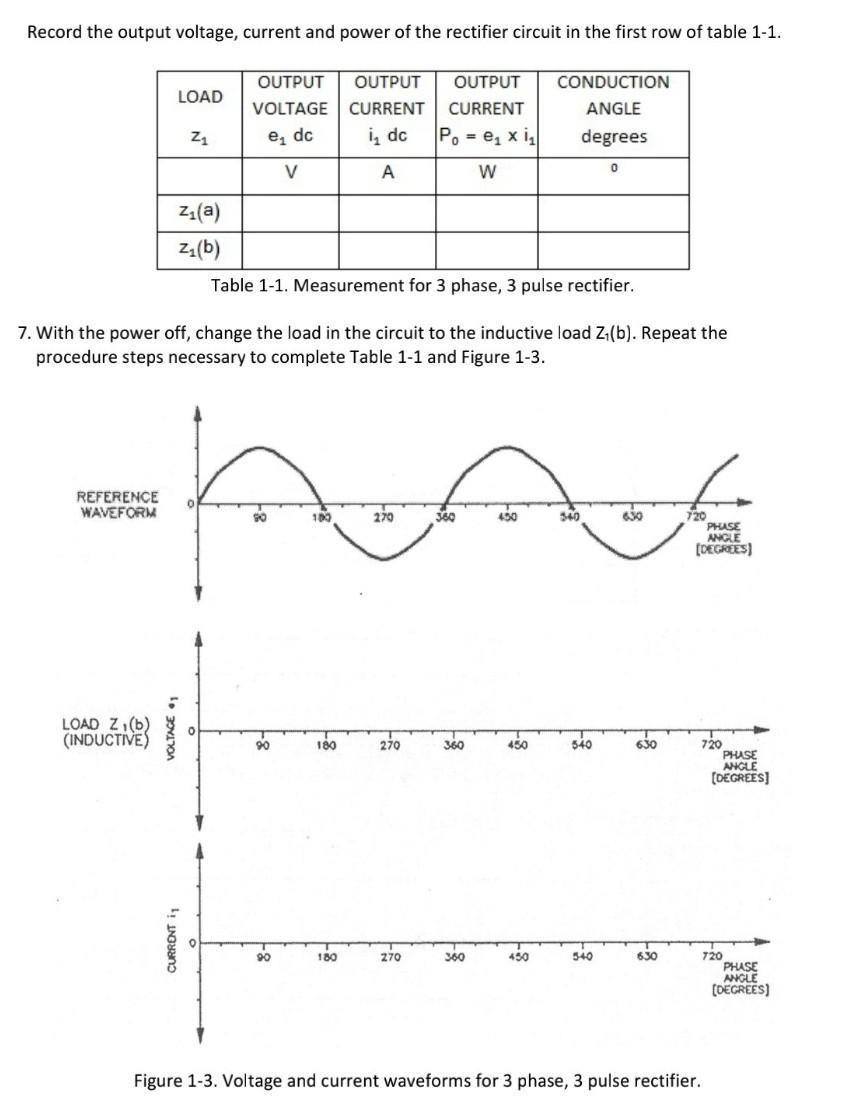 EXPERIMENT 1 POWER DIODE 3 PHASE RECTIFIERS Objective | Chegg.com