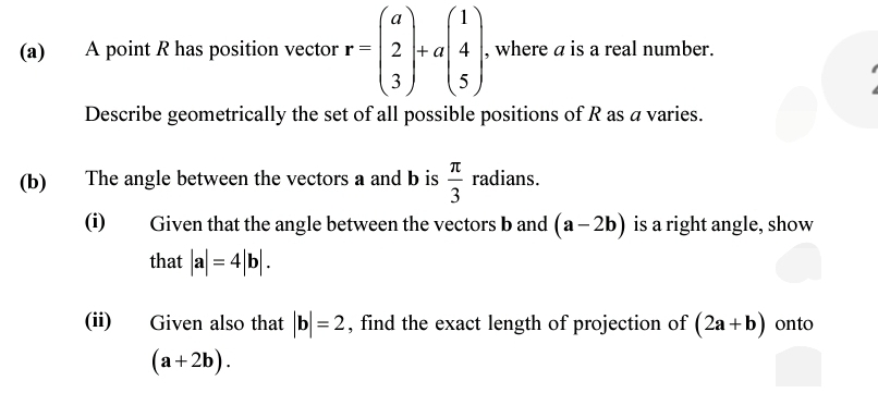 Solved (a) ﻿A point R ﻿has position vector | Chegg.com