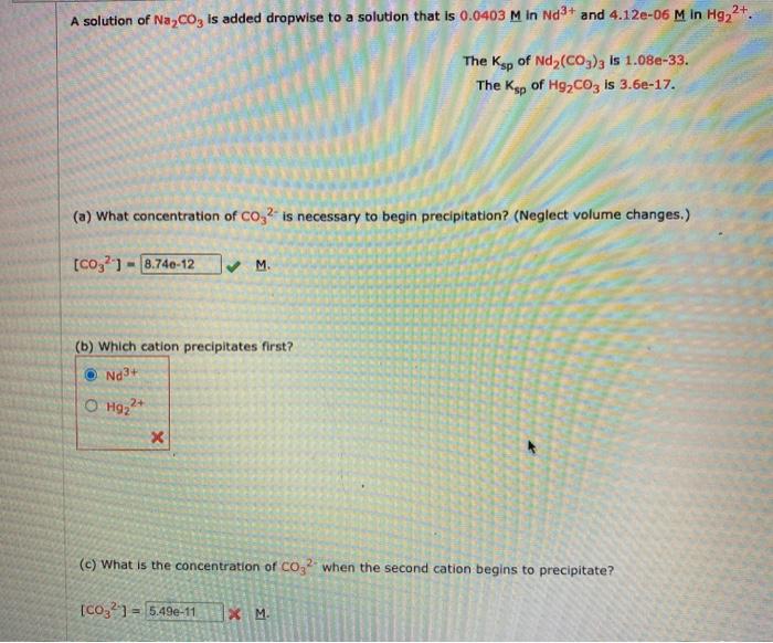 Solved 2+ A solution of Na,Co, is added dropwise to a | Chegg.com