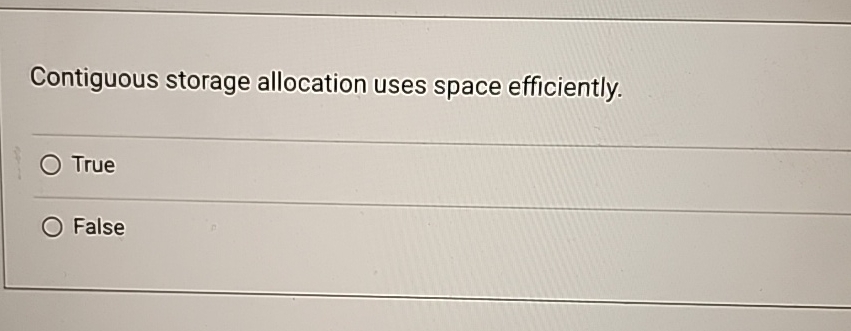Solved Contiguous Storage Allocation Uses Space 4181
