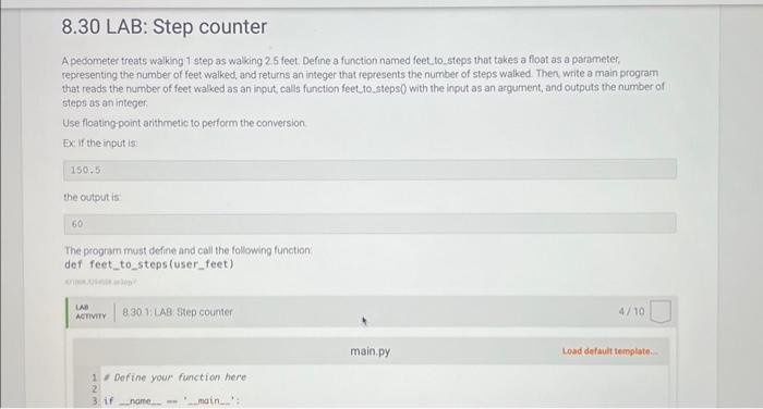 Solved A pedometer treats walking 1 step as waking 2.5 feet. | Chegg.com