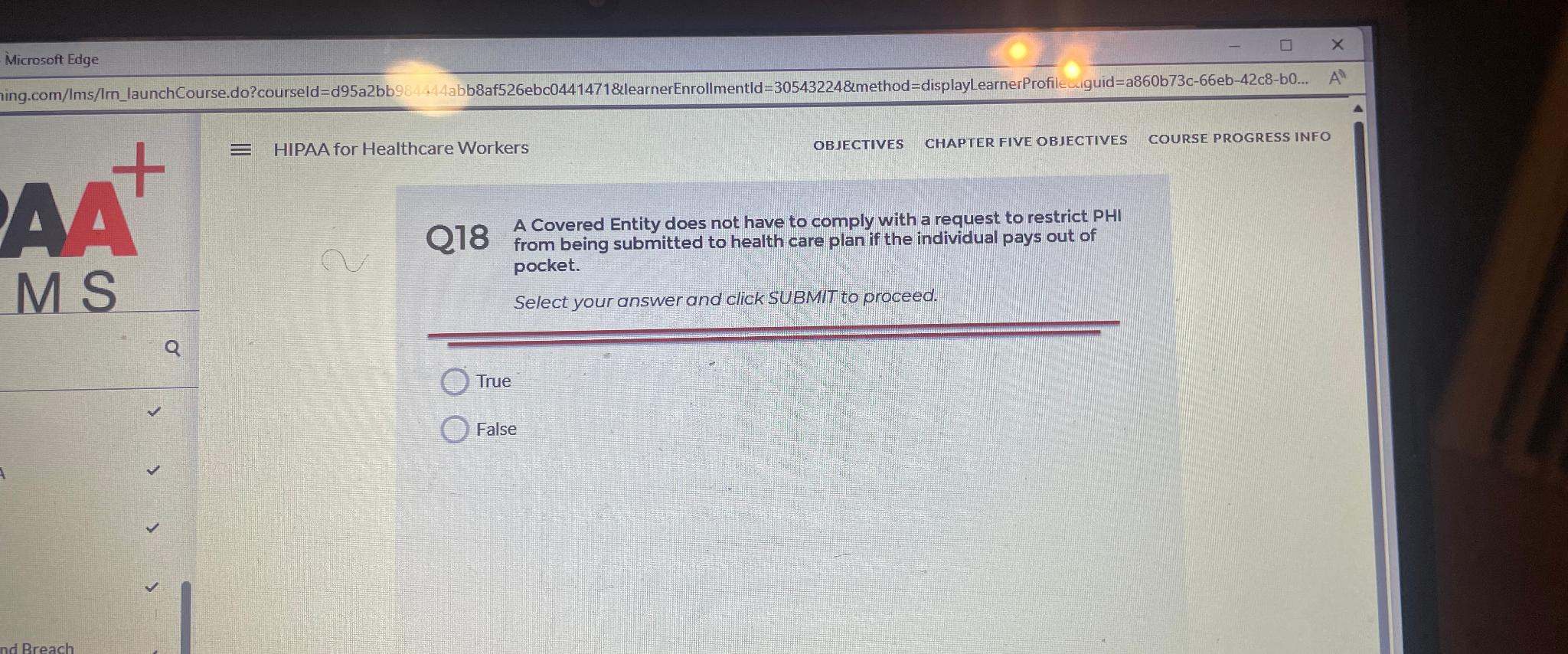 Solved Microsoft Edge-= ﻿HIPAA for Healthcare | Chegg.com