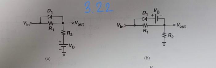 Solved 3.22. Plot the currents flowing through R1 and D1 as | Chegg.com
