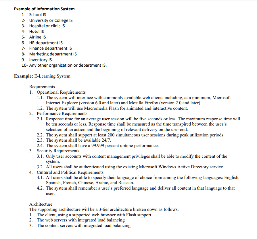 Solved Example of Information System1- ﻿School IS2- | Chegg.com