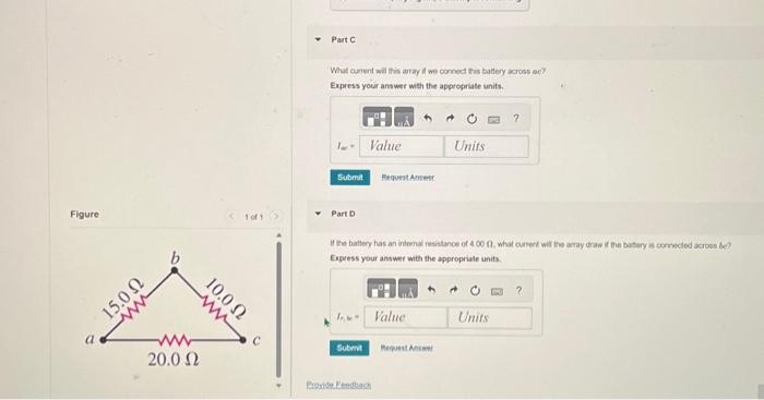 Solved A tringutar array of risistors is shown in (Eoved) | Chegg.com