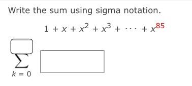 Solved Write the sum using sigma notation. 1 + x + x2 + x3 + | Chegg.com