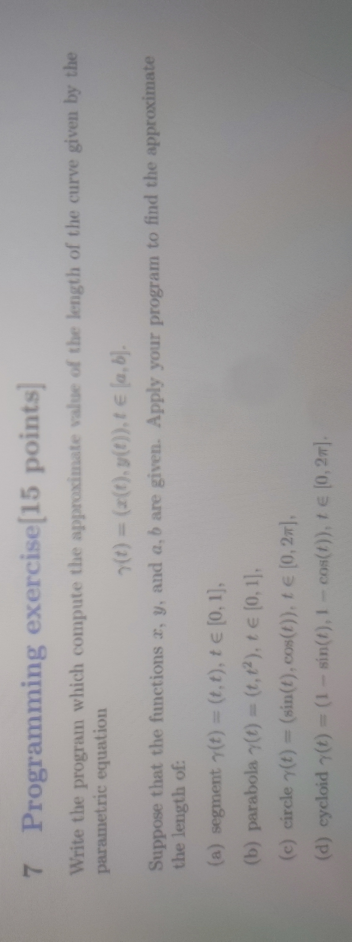 Solved 7 ﻿Programming exercise[15 ﻿points]Write the program | Chegg.com