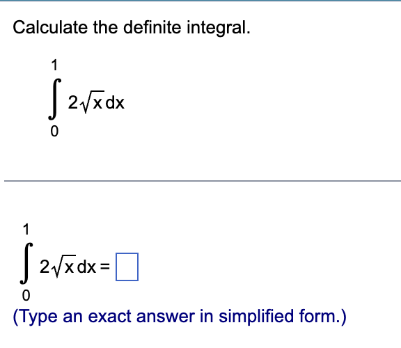 Solved Calculate the definite | Chegg.com