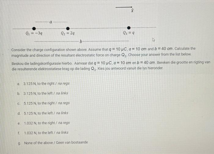 Solved Consider the charge configuration shown above. Assume | Chegg.com