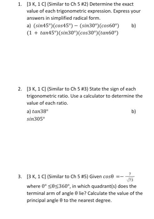 Solved 1. [3 K,1C ] (Similar to Ch5# ) Determine the exact | Chegg.com