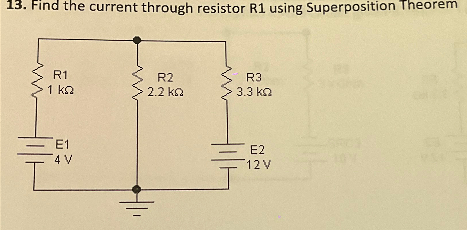 Solved Find the current through resistor R1 ﻿using | Chegg.com
