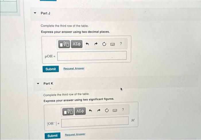 Complete the first row of the table. Express your | Chegg.com