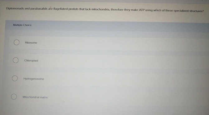 Solved Diplomonads and parabasalids are flagellated protists | Chegg.com