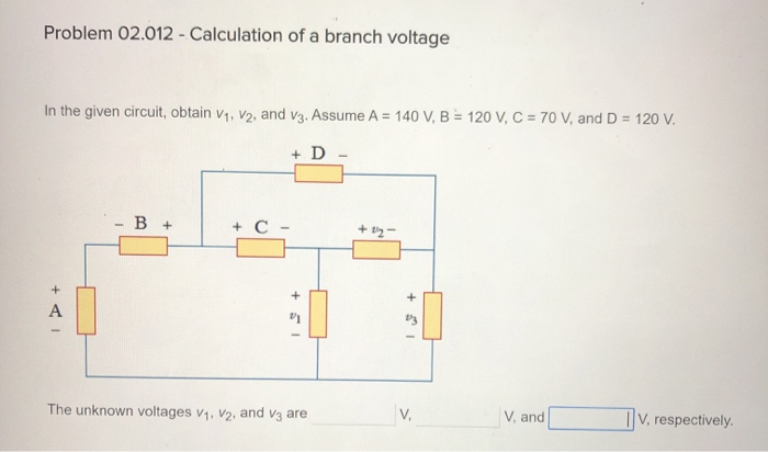 Solved Problem 02012 Calculation Of A Branch Voltage In 