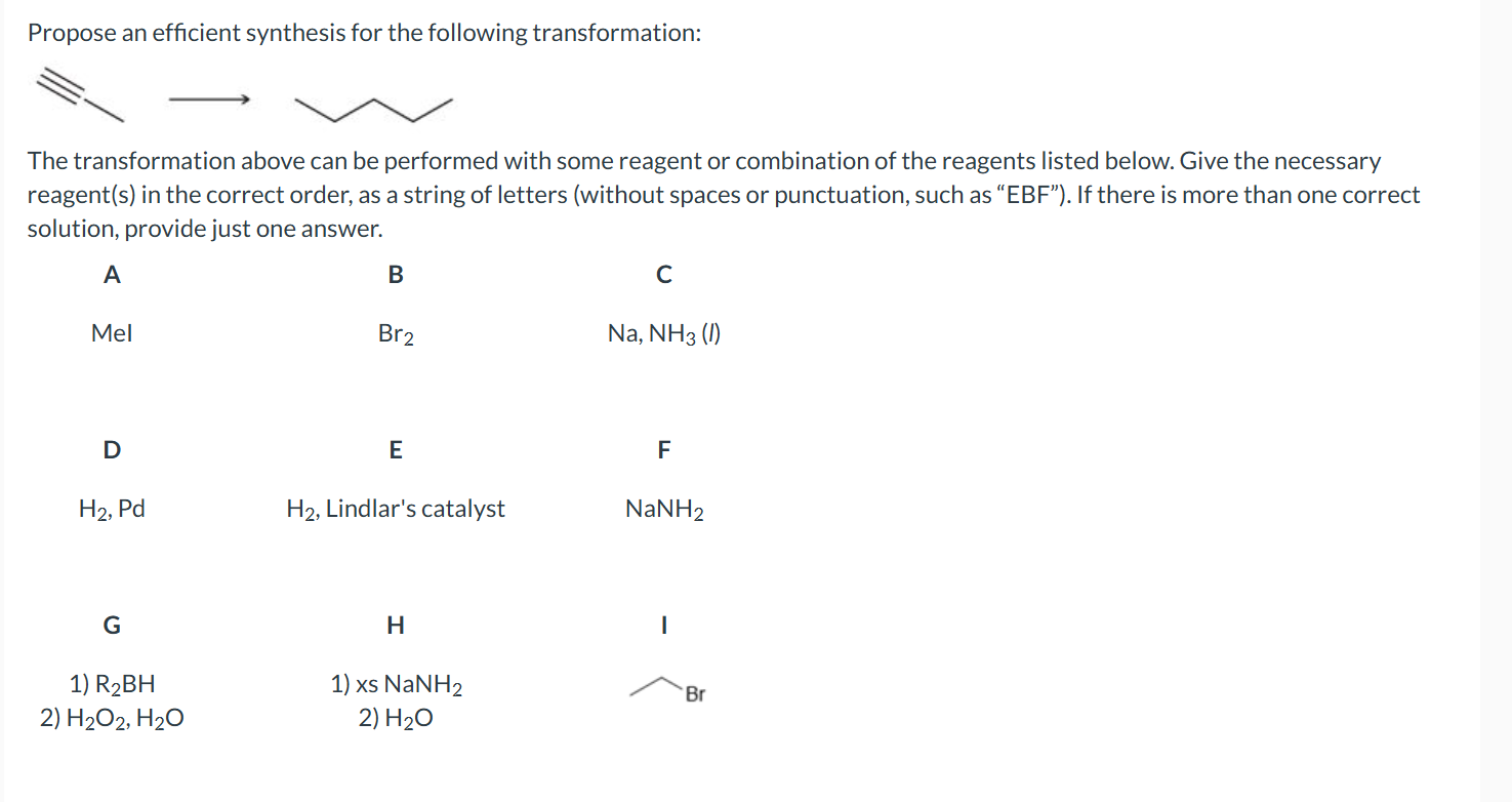 Solved Propose an efficient synthesis for the following | Chegg.com