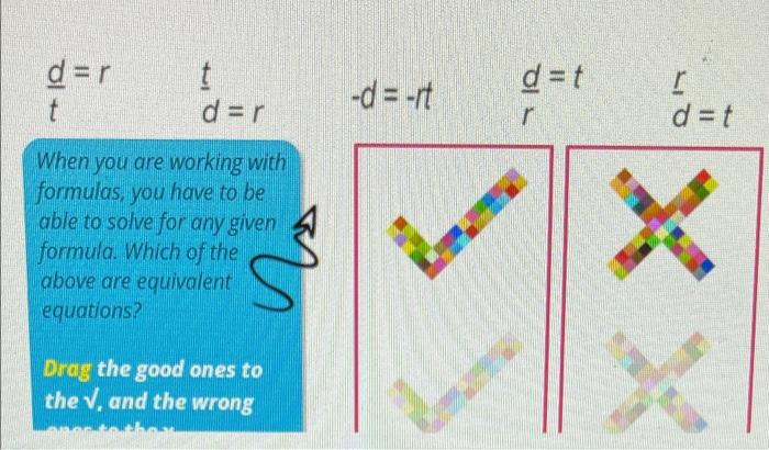 Solved d=r t d=r d=t -d = -rt r d=t When you are working | Chegg.com