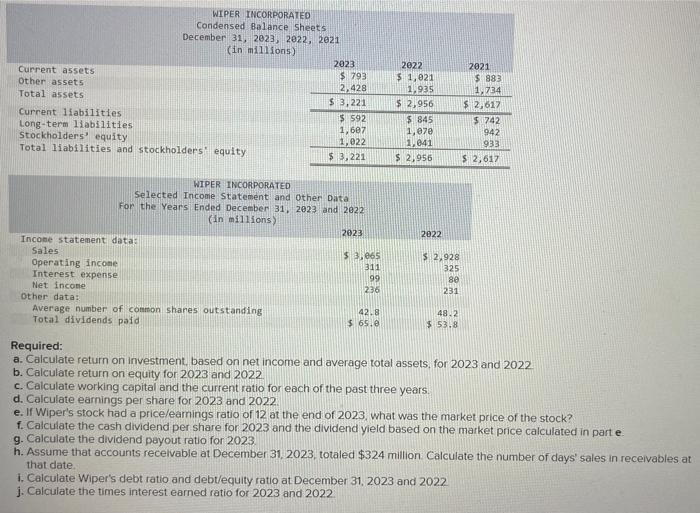Solved a. Calculate return on investment, based on net | Chegg.com