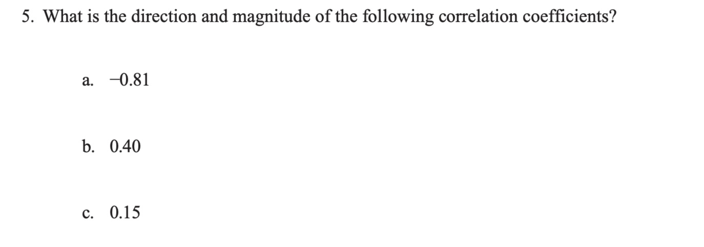 Solved 5. ﻿What is the direction and magnitude of the | Chegg.com