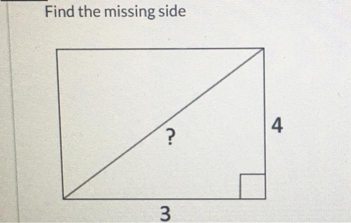Solved Find the missing side | Chegg.com