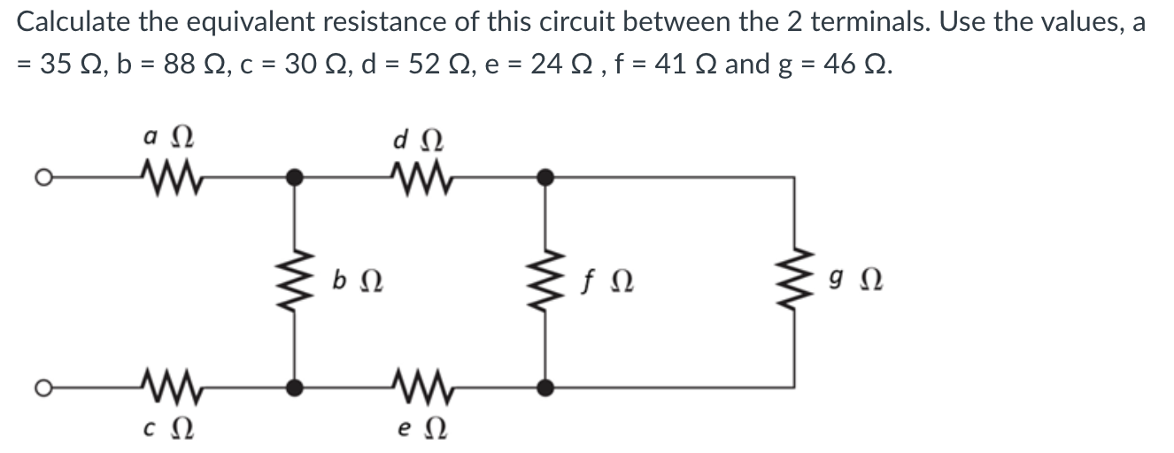 [Solved]: Calculate the equivalent resistance of this circu