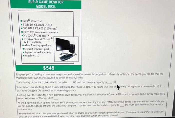 Solved Suppose you're reading a computer magazine and you | Chegg.com