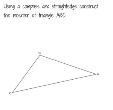 Solved Using a compass and straightedge construct the | Chegg.com