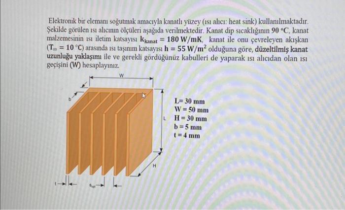 Solved A finned surface (heat sink) is used to cool an | Chegg.com