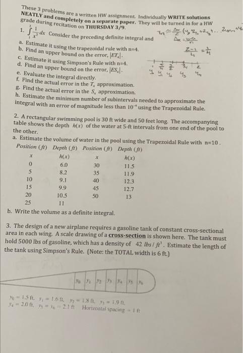 Solved These 3 problems are a written HW assignment. | Chegg.com