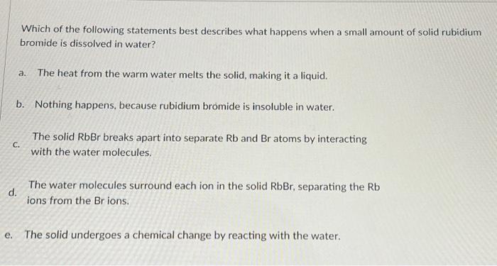 Solved Which of the following statements best describes what | Chegg.com