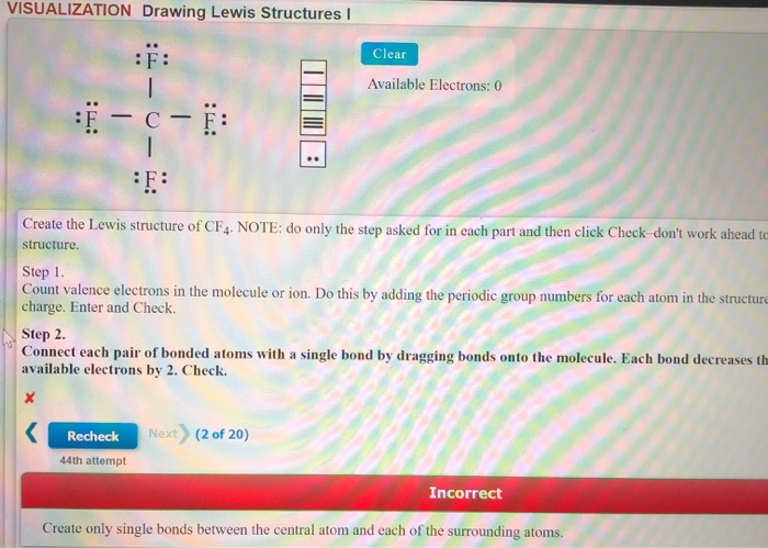 Solved Clear VISUALIZATION Drawing Lewis Structures :ë: | :Ë | Chegg.com