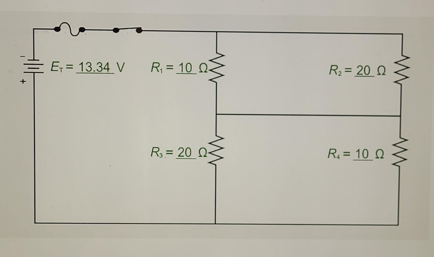 Solved Given the circuit and parameters shown, solve | Chegg.com