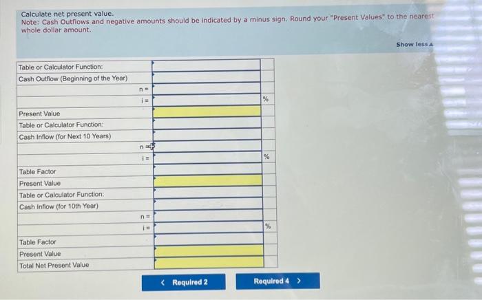 Solved Calculate net present value. Note: Cash Outfiows and | Chegg.com