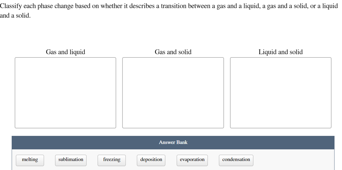 Solved Classify each phase change based on whether it | Chegg.com