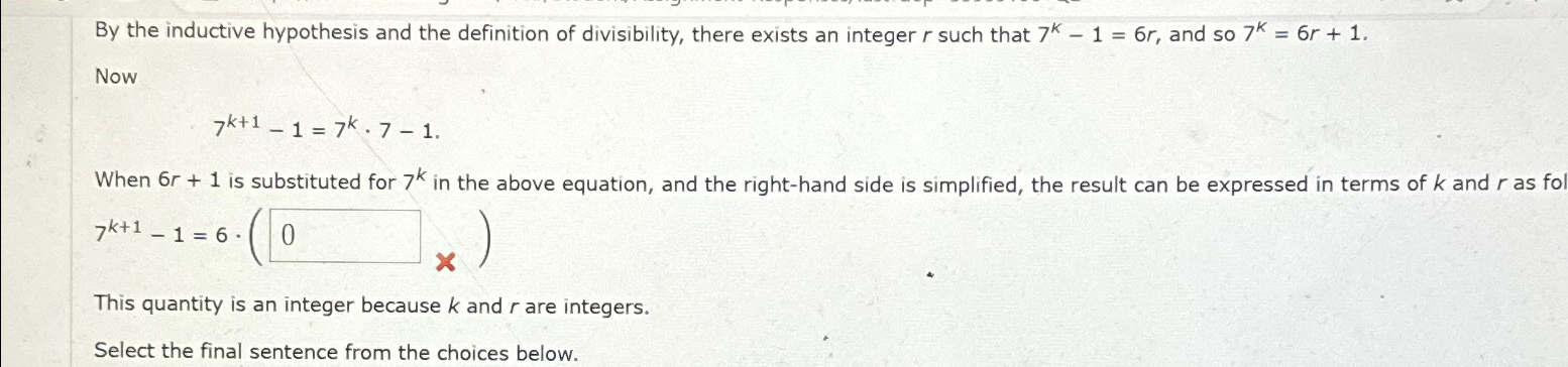 Solved By the inductive hypothesis and the definition of | Chegg.com