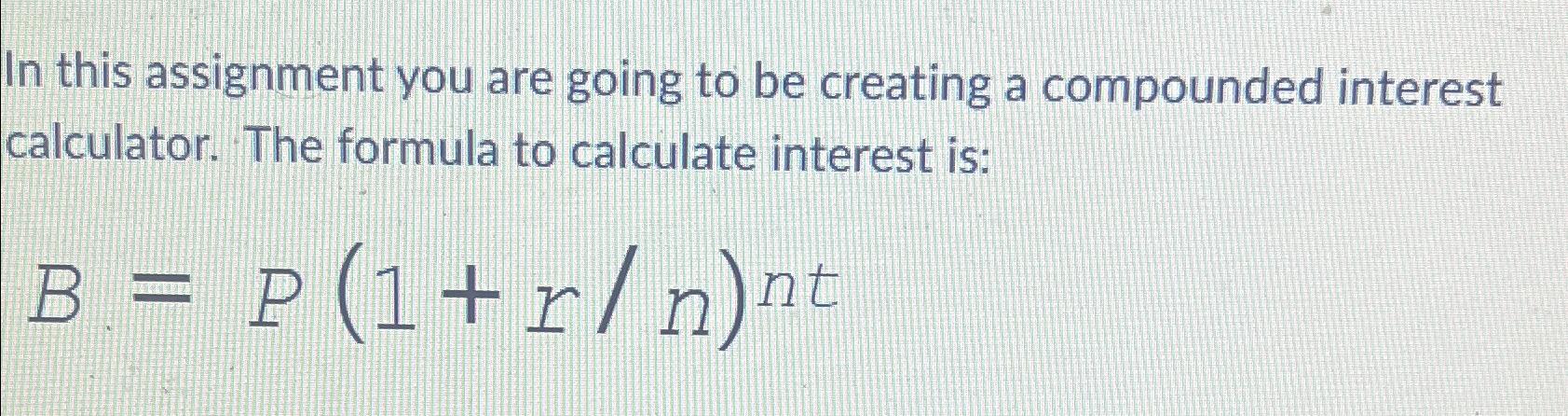 Solved In this assignment you are going to be creating a | Chegg.com
