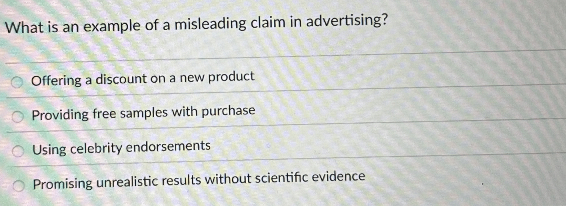 Solved What is an example of a misleading claim in | Chegg.com