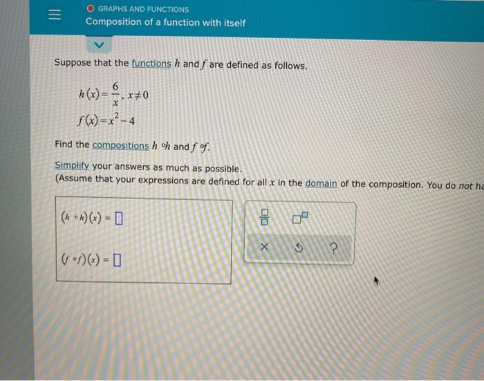 Solved O Graphs And Functions Quotient Of Two Functions