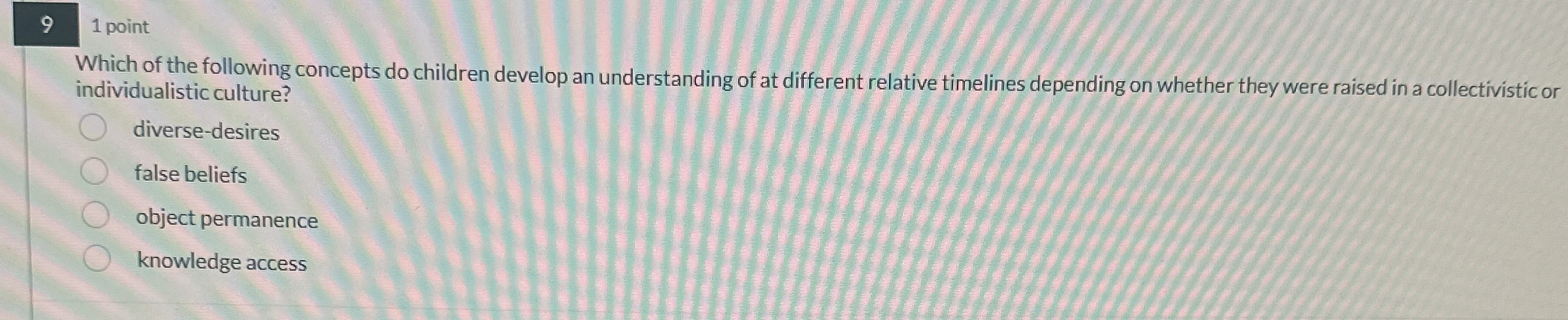 Solved 91 ﻿pointWhich of the following concepts do children | Chegg.com